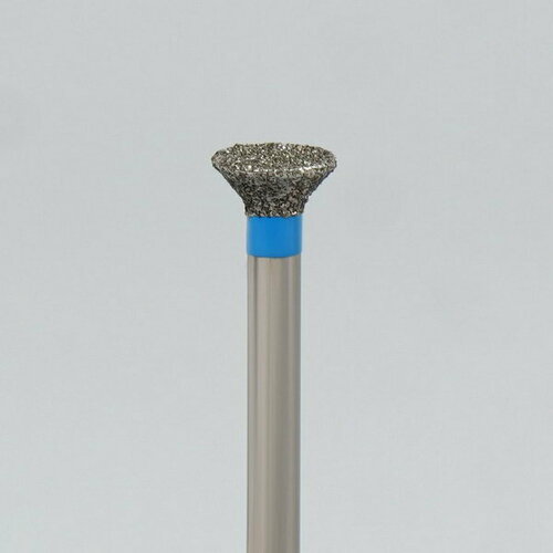 Фреза алмазная для маникюра "Обратный конус", средняя зернистость, 5.5 x 3 мм, в пластиковом футляре