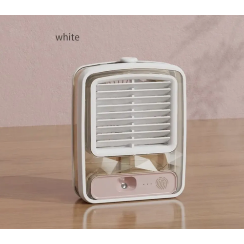 Мини вентилятор настольный с увлажнением воздуха, белый