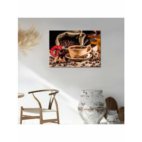 Картина на холсте с подрамником Кофе и специи 40х60