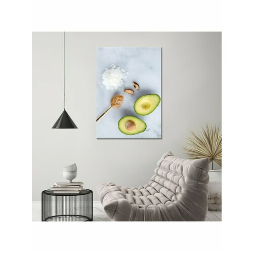 Картина на холсте с подрамником Авокадо пополам 50х70