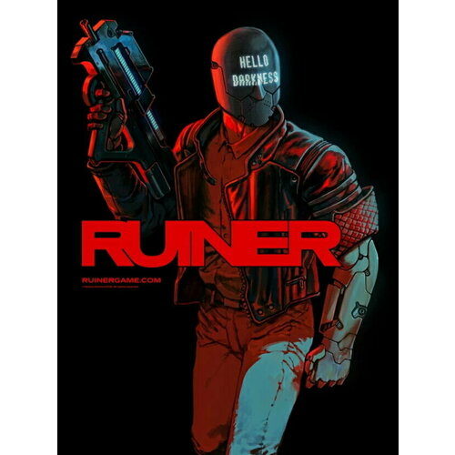 Плакат, постер на холсте Ruiner/Руинер/игровые/игра/компьютерные герои персонажи. Размер 42 х 60 см
