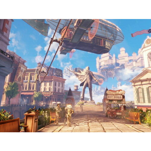 Плакат, постер на холсте BioShock/Биошок/игровые/игра/компьютерные герои персонажи. Размер 21 х 30 см