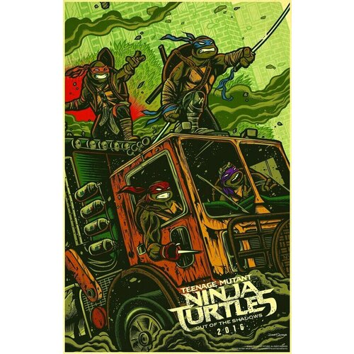 Плакат, постер на бумаге TMNT/Черепашки ниндзя. Размер 60 х 84 см