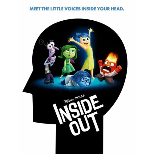 Плакат, постер на бумаге Inside Out/Головоломка/комиксы/мультфильмы. Размер 21 х 30 см