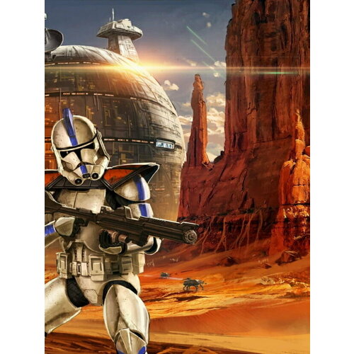 Плакат, постер на холсте Star Wars (Модульные постеры №1)-3/Звездные войны/искусство/арт/абстракция/творчество. Размер 30 х 42 см