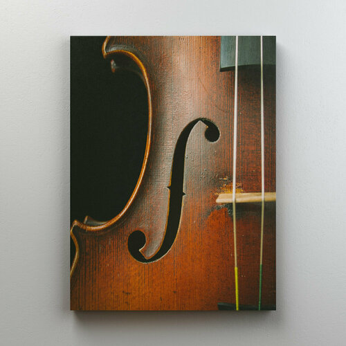 Интерьерная картина на холсте "Скрипка" музыка и музыкальные инструменты, размер 30x40 см