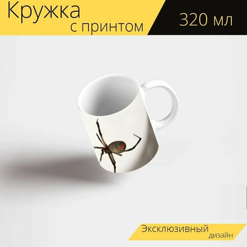 Кружка с рисунком, принтом "Паук, паукообразный, насекомое" 320 мл.