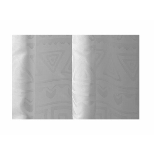 Занавеска (штора) Nomads для ванной комнаты тканевая 180х200 см, цвет белый, с кольцами