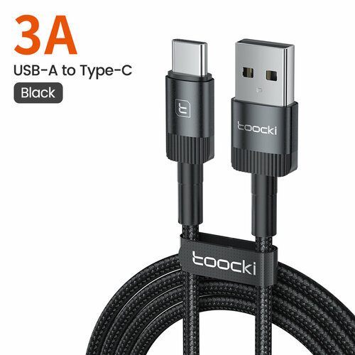 USB-A к Type-C Toocki PD зарядный кабель 3A, кабель для быстрой зарядки 1 м