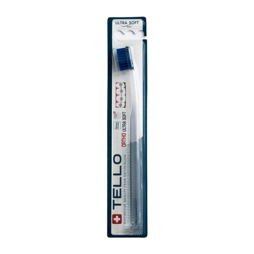Зубная щетка Tello 4920 ortho ultra soft ортодонтическая, синяя
