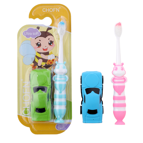 YS5005 Зубная щетка детская с игрушкой 'Машинка'