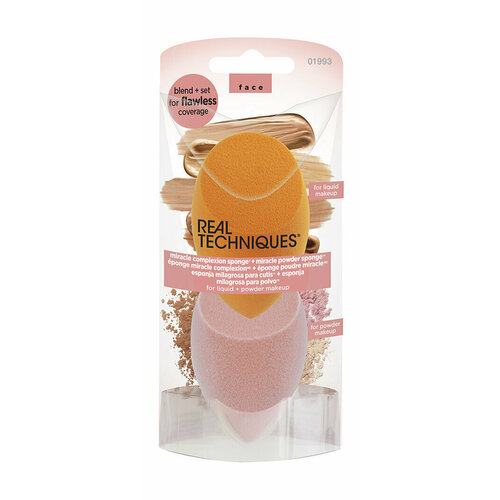 Спонжи для макияжа Real Techniques Complexion Sponge and Miracle Powder Sponge