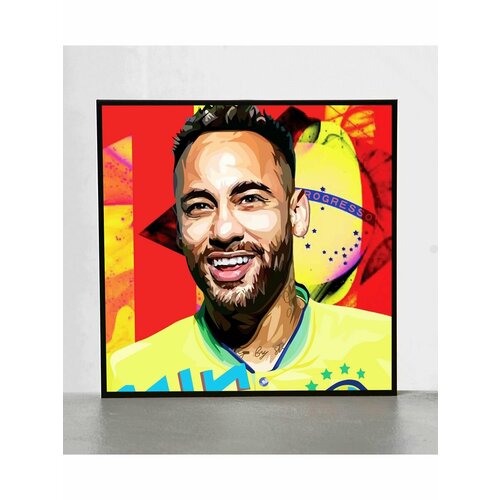 Картина постер Неймар Футбол Бразилия в стиле поп-арт