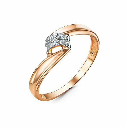 Кольцо Diamant online, золото, 585 проба, фианит, размер 16, прозрачный