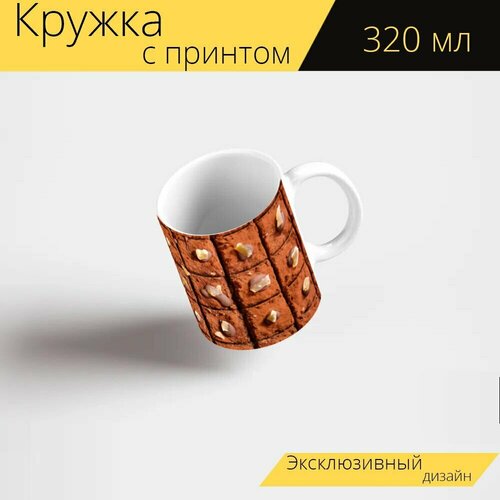 Кружка с рисунком, принтом "Рождественское печенье, рождество, печенье" 320 мл.