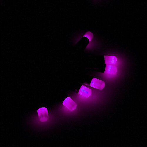 Гирлянда светодиодная Luazon "Метраж. Кристаллы", уличная с насадкой, 8 режимов, 40 ламп, 220 V, 5 м, цвет: фиолетовый. 185522