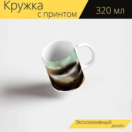 Кружка с рисунком, принтом "Кот, котенок, глаза" 320 мл.