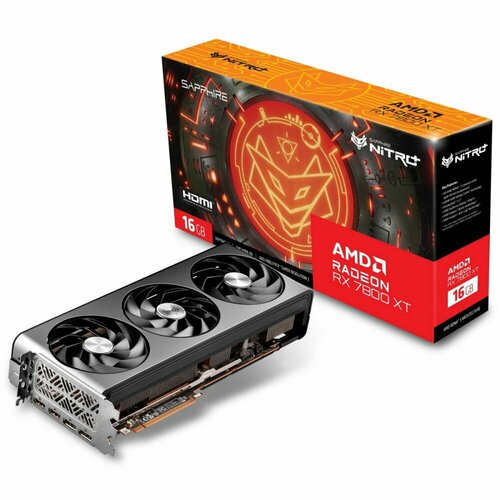 Видеокарта RX7800XT NITRO+ 16GB 256-bit GDDR6 2xHDMI 2xDP 3FAN RTL