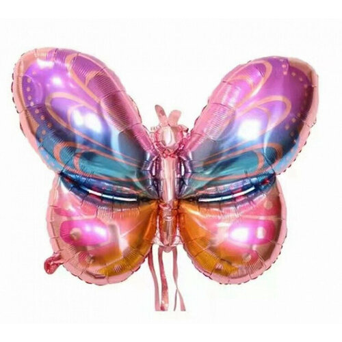 Воздушный шар в виде Бабочки с крыльями для детей / розовый-голубой