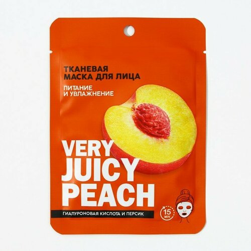 Тканевая маска для лица с гиалуроновой кислотой и персиком «Very juicy peach», BEAUTY FOX (комплект из 38 шт)