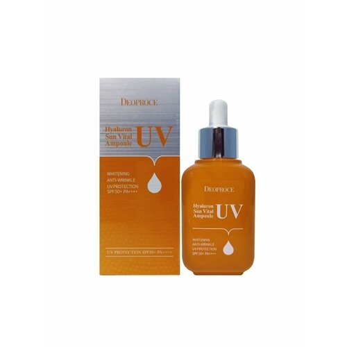 Сыворотка для лица Корея солнцезащитная DEOPROCE HYALURON UV SUN VITAL AMPOULE SPF50+ 50мл