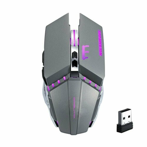 Игровая мышь беспроводная (USB, 2.4ГГц, аккум, 10м) Орбита OT-PCM71 серый