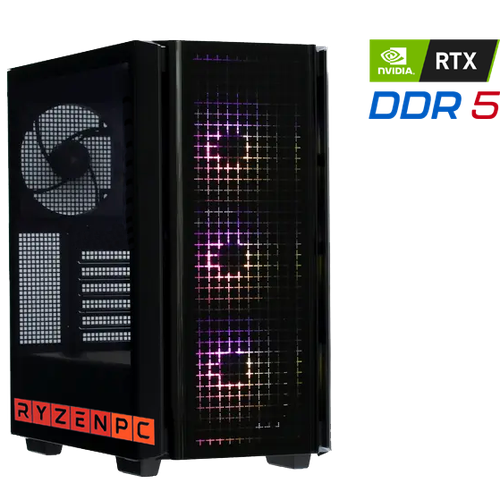 Настольный компьютер RyzenPC GAME 83511884 (AMD Ryzen 7 7700 3.8 ГГц, AMD B650, 64 DDR5, SSD: 1000 Гб, SSD: 2000 Гб, NVIDIA GeForce RTX 4070 12 Гб, WI-FI, Без привода, 850 Вт, Deepcool CG540, ОС не установлена)