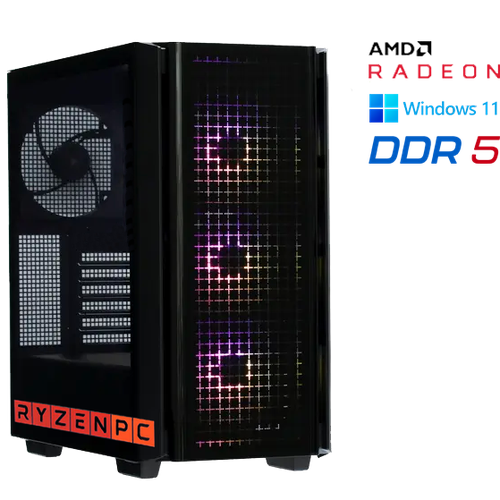 Настольный компьютер RyzenPC GAME 83513233 (AMD Ryzen 5 7500F 3.7 ГГц, AMD A620, 32 DDR5, SSD: 2000 Гб, SSD: 1000 Гб, AMD Radeon RX 7600 8 Гб, WI-FI, Без привода, 750 Вт, DeepCool CG540, Windows 11 Pro)