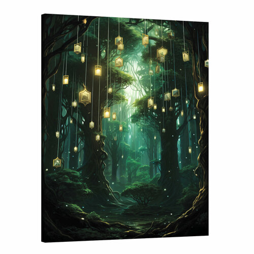Интерьерная картина 50х70 "Таро: Волшебные символы загадочности"