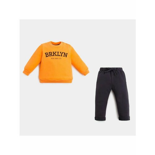 Комплект одежды Крошка Я, размер 68-74, оранжевый, черный