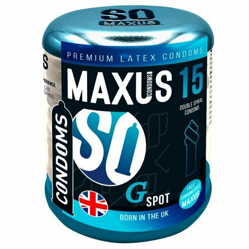 Презервативы Maxus G spot с двойной спиралью - 15 шт, цвет не указан