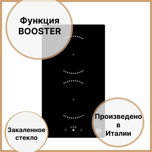 Индукционная варочная панель 30х52 см Bertazzoni Modern P302IB2NE черная