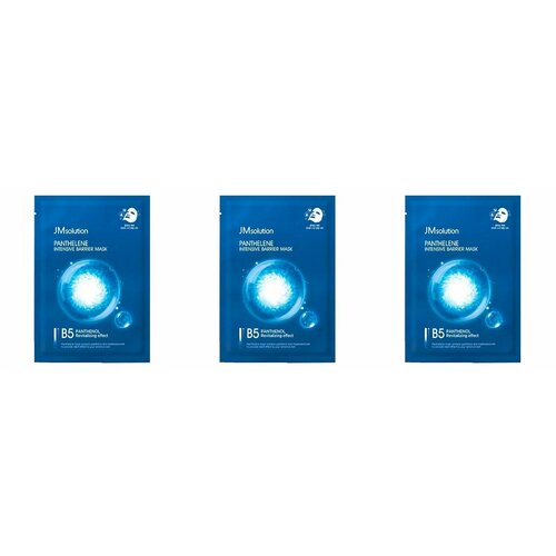 Увлажняющая маска JmSolution с пантенолом и CICA-комплексом, Panthelene Intensive Barrier Mask, 30 мл, 3 шт