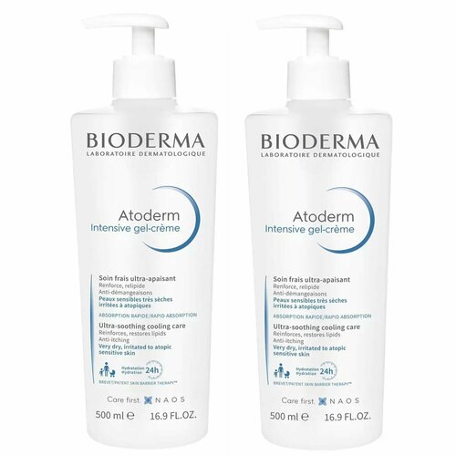 Bioderma Гель-крем Atoderm Intensive, 2 х 500 мл