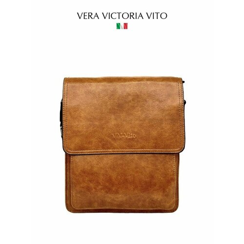 Сумка планшет Vera Victoria Vito 35-208-6, фактура гладкая, коралловый, оранжевый
