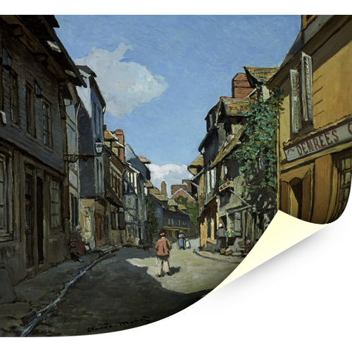 "Улица Баволь, Онфлер", Моне, Клод, картина (репродукция) (100х91 см / без подрамника)