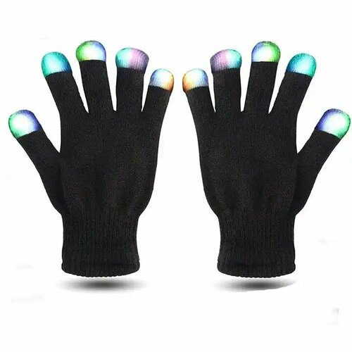 Светодиодные перчатки с многоцветным свечением LED (1 поколение)