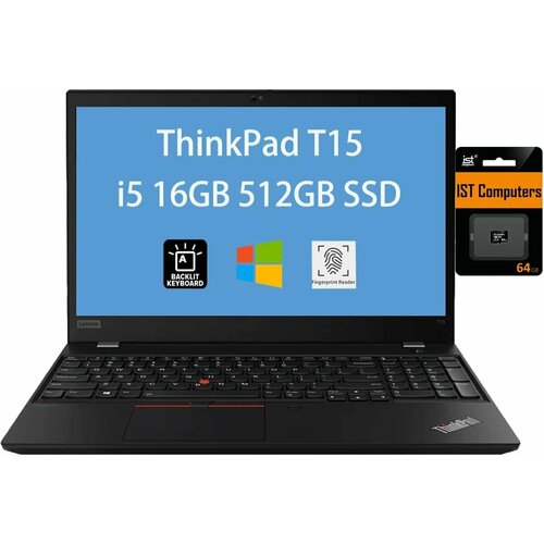 15,6" Ноутбук Lenovo Thinkpad T15 (FHD/IPS) i5 1135G7, 16GB, UMA, SSD 512, Win10 Home, Touch screen, Black