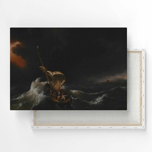 Картина на холсте, репродукция / Людольф Бакхёйзен - Christ in the Storm / Размер 40 x 53 см