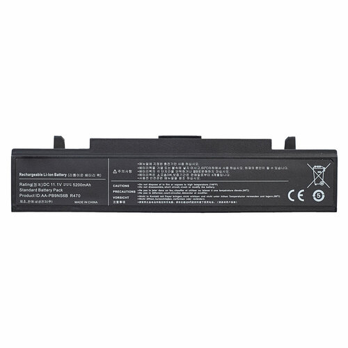 Аккумулятор AA-PB9NC6B для ноутбука Samsung r540 / r525 / r530 / rc530 / rv520 / r425 / r510 / r730 / r528 / r519 / rv515 / rv511 / r580 - 5200mAh