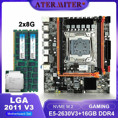 Комплект материнская плата Atermiter X99H + Xeon 2630V3 + 16GB DDR4 ECC REG