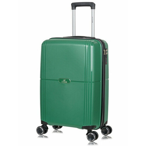 Чемодан L'case, 55 л, размер XL, зеленый
