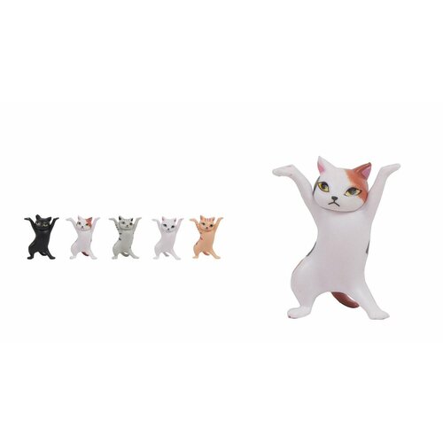 Декоративные фигурки-подставки танцующие кошки (комплект 5 разных окрасов)