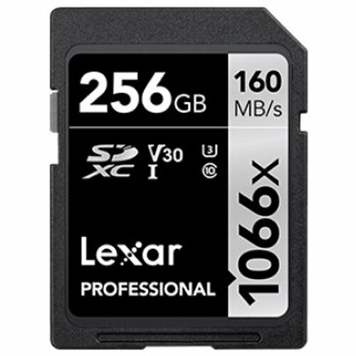 Карта памяти LEXAR 256Gb Professional 1066x SDXC Class 10 UHS-I U3 V30 (160/120 MB/s)