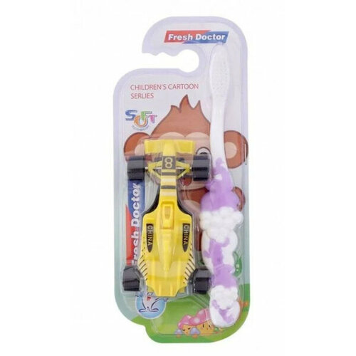Детская зубная щетка FARRES с игрушкой гоночная машинка