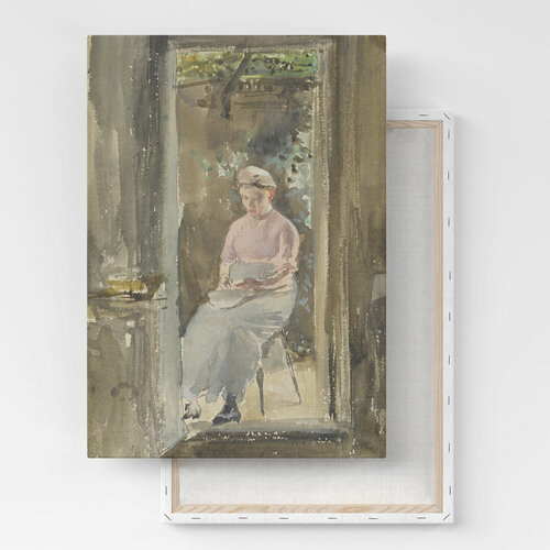 Картина на холсте, репродукция / Pink Note Shelling Peas / Джеймс Уистлер / Размер 80 x 106 см