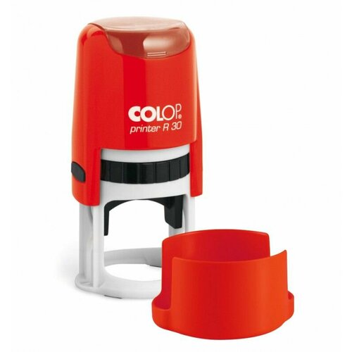 Colop Printer R30 Cover Автоматическая оснастка для печати с защитной крышечкой (диаметр печати 30 мм.), Красный