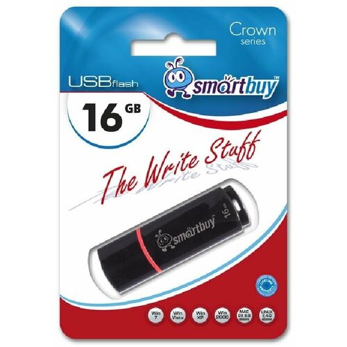 Флешка 16 ГБ USB SmartBuy Crown Black