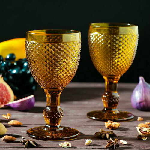 Набор бокалов стеклянных "Вилеро", 280 мл, 2 шт, цвет жёлтый
