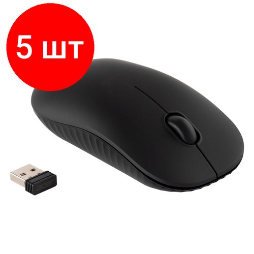 Комплект 5 штук, Мышь компьютерная Acer OMR130 black (1200dpi) wireless USB(ZL. MCEEE.00F)